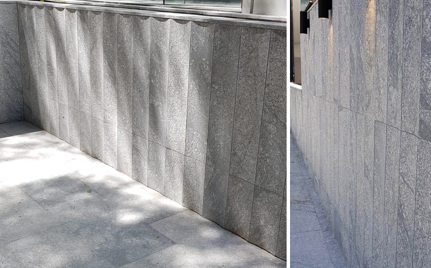 Fluted Neo Grey Granite & Carrara Marble - Products - Surface Gallery